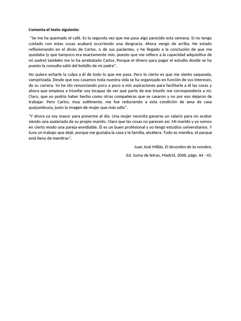 Comenta El Texto Siguiente | PDF