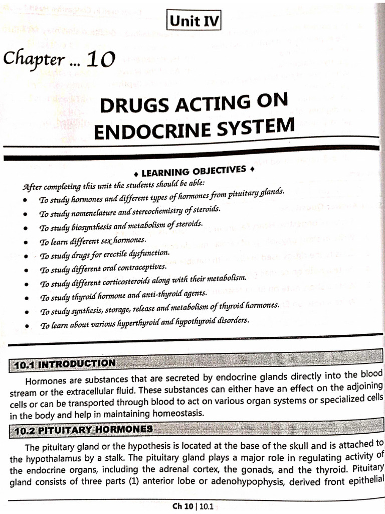 Endocrine System Drugs (Med Chem) | PDF