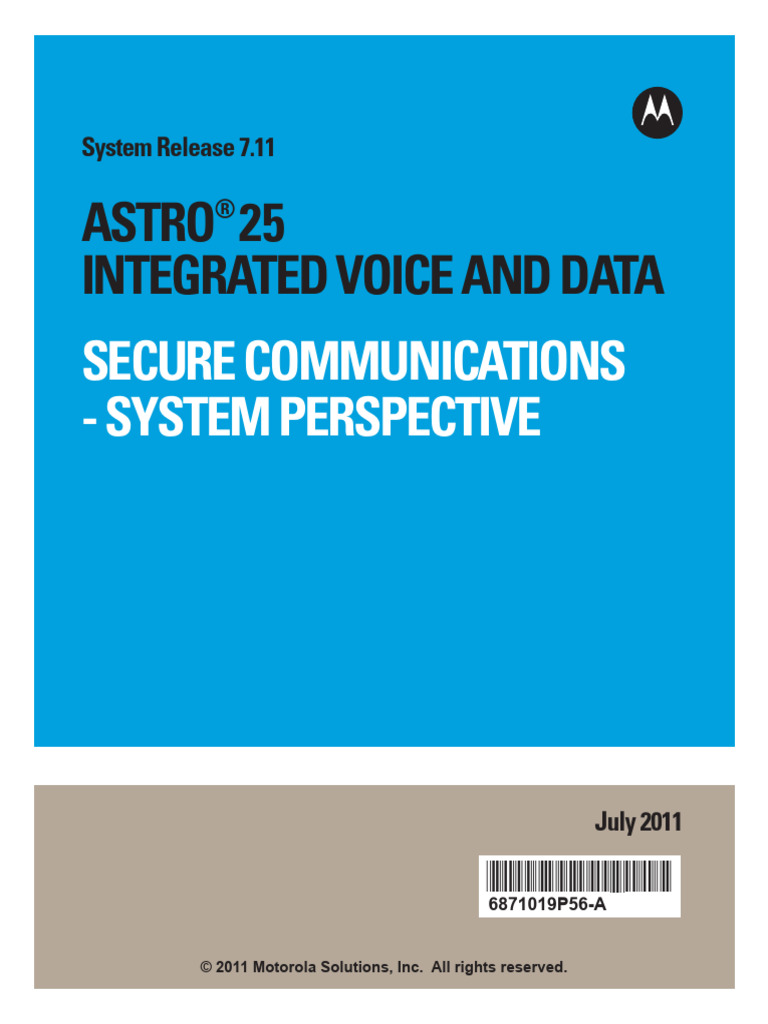 Astro 25 Integrated Voice and Data: Secure Communications - System Perspective | PDF | Trademark ...
