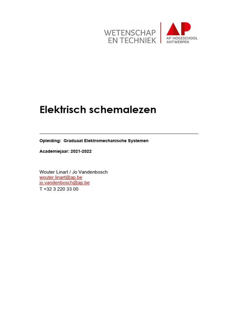 Cursus Elektrisch Schemalezen | PDF