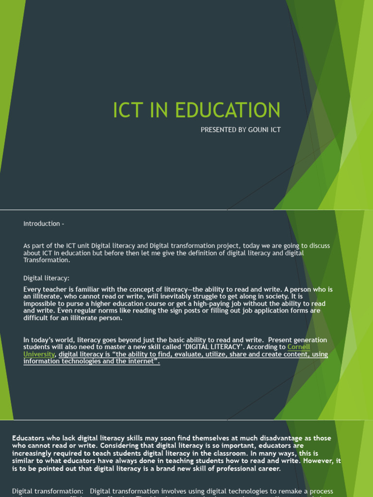 ICT-IN-EDUCATION-PDF | PDF | Educational Technology | Educational Assessment
