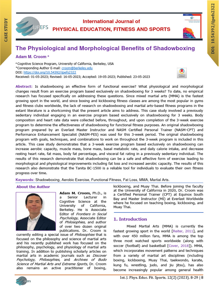 The Physiological and Morphological Bene | PDF | Physical Fitness ...