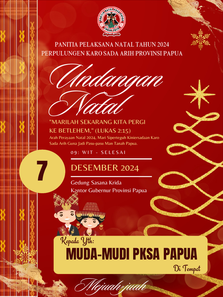 Undangan Natal KPD Muda Mudi Pksa Papua | PDF
