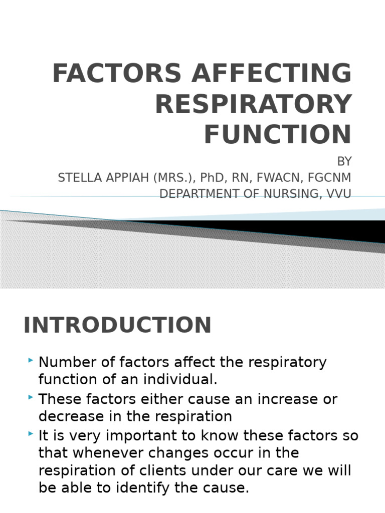 Factors Influencing Respiratory Function | PDF | Respiratory System ...
