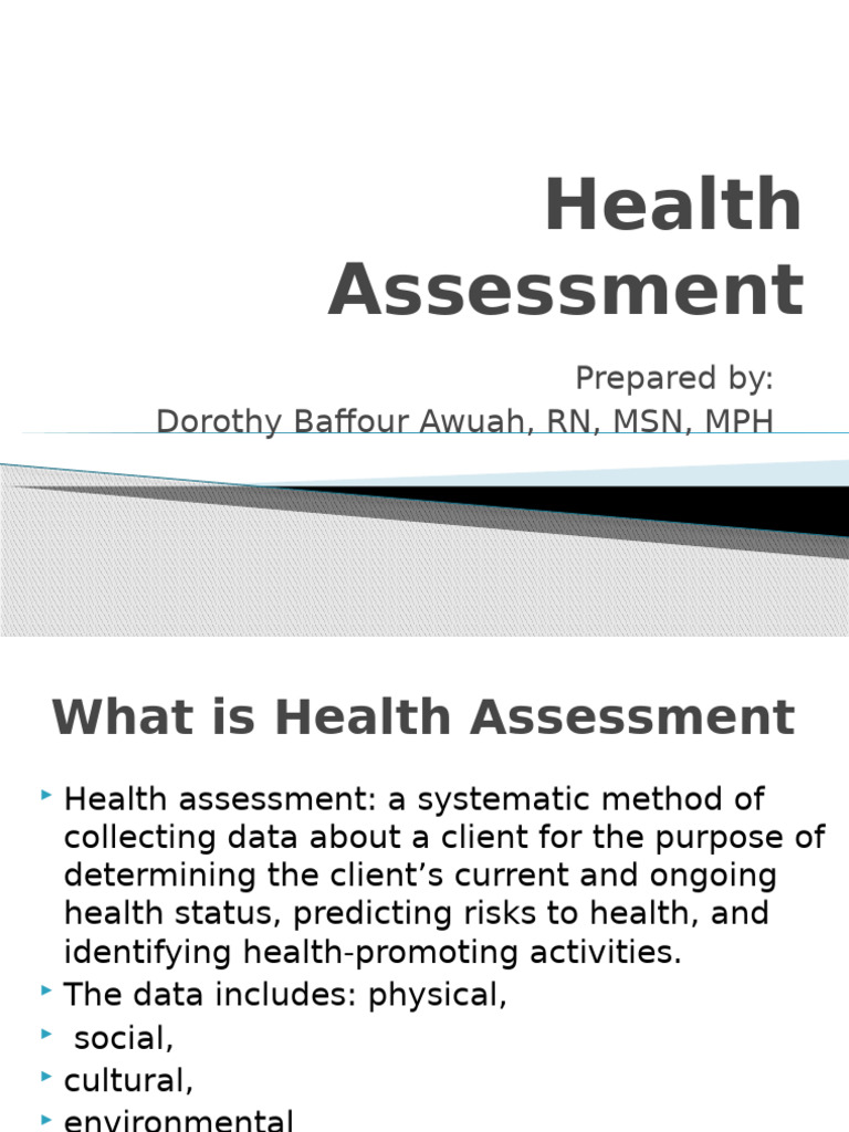 1st Introduction Health Assessment | PDF | Nursing | Data