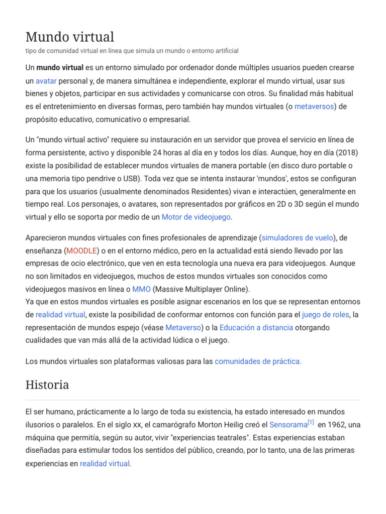 Evolución de los Mundos Virtuales | PDF | Mundo virtual