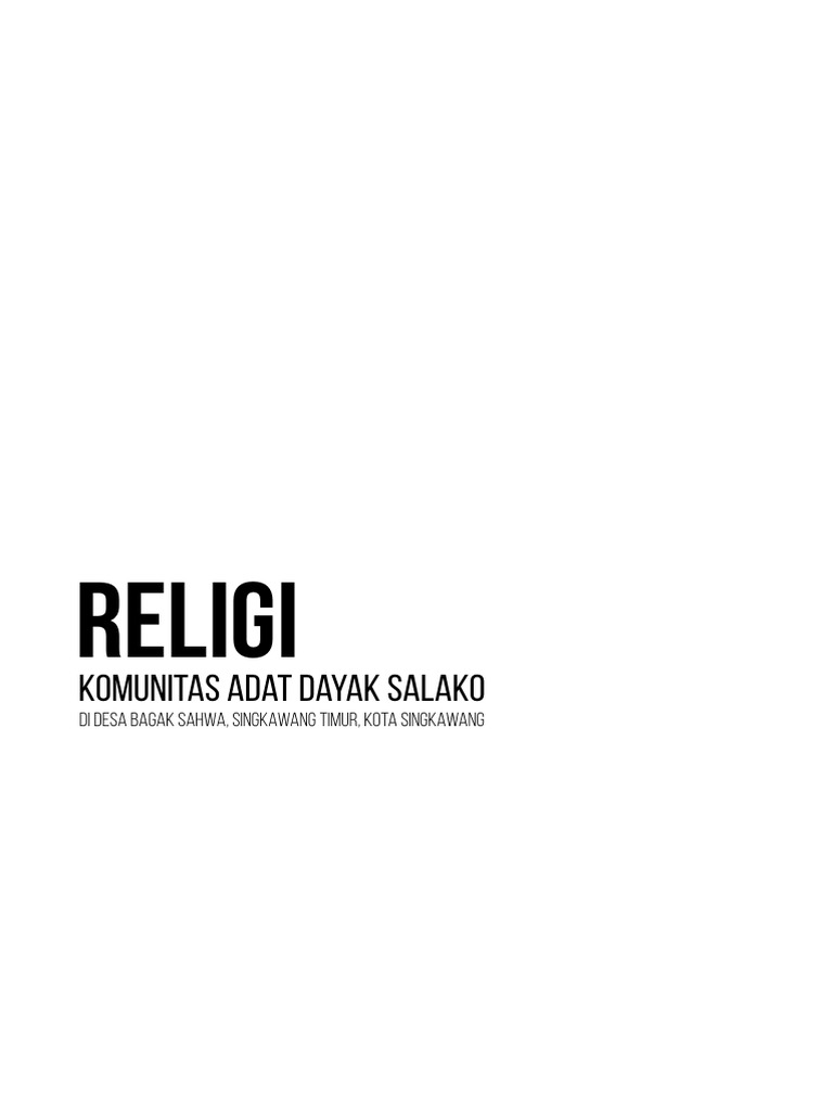 Religi Komunitas Dayak Salako di Singkawang | PDF