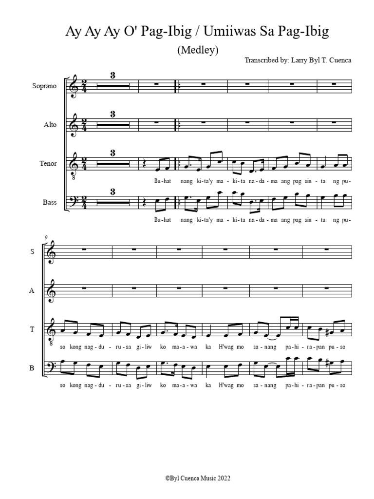Ay Ay Ay Umiiwas - L. Cuenca - SATB | PDF