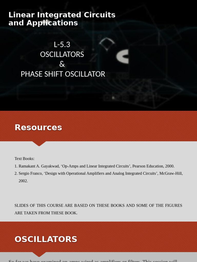 Oscillators & Phase Shift Circuits | PDF | Electronic Oscillator | Amplifier