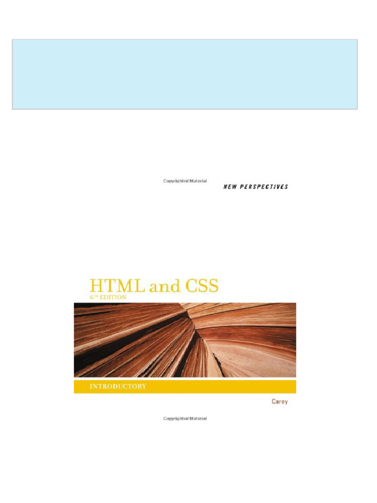 Free Pdf Sample New Perspectives On Html And Css Introductory 6th 5142