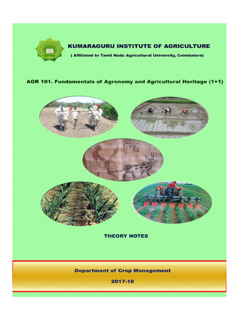 AGR 101 - Full T.M 2 - Agri Junction | PDF | Agriculture | Stone Age