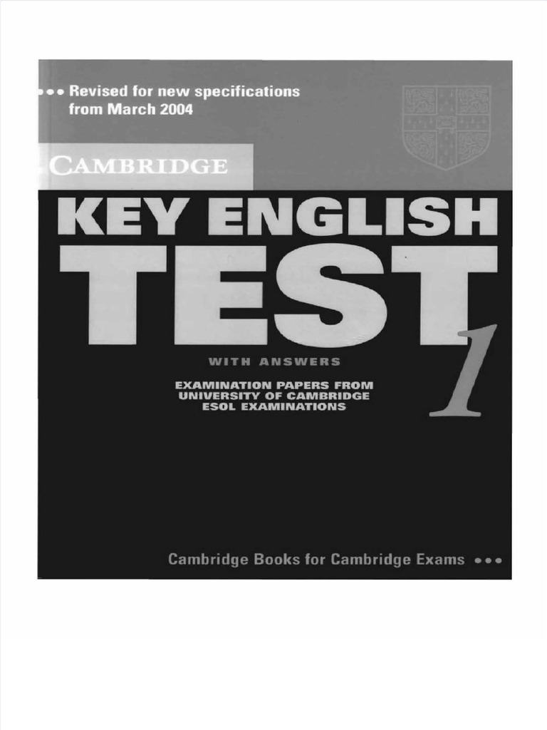 Dokumen - Tips Cambridge Ket 1 Bookpdf | PDF