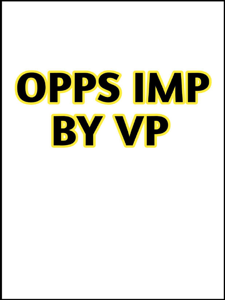 Opps Imp by VP | PDF