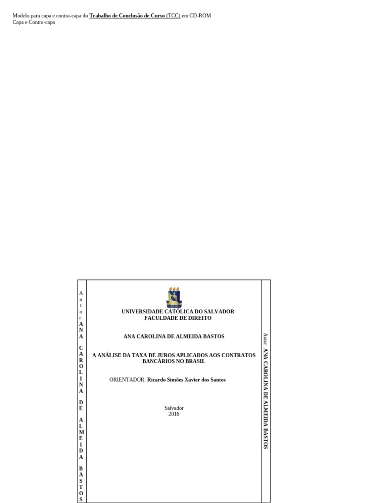 TCC - Modelo - Capa Do CD | PDF