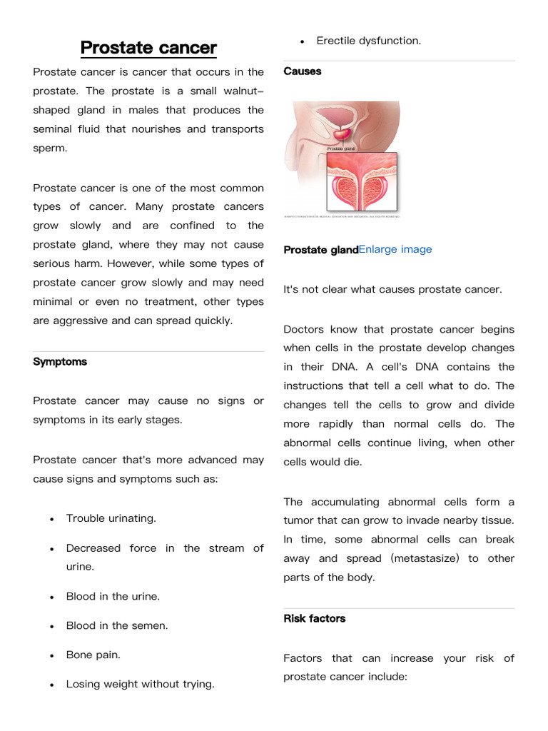 prostate cancer | PDF | Prostate Cancer | Cancer