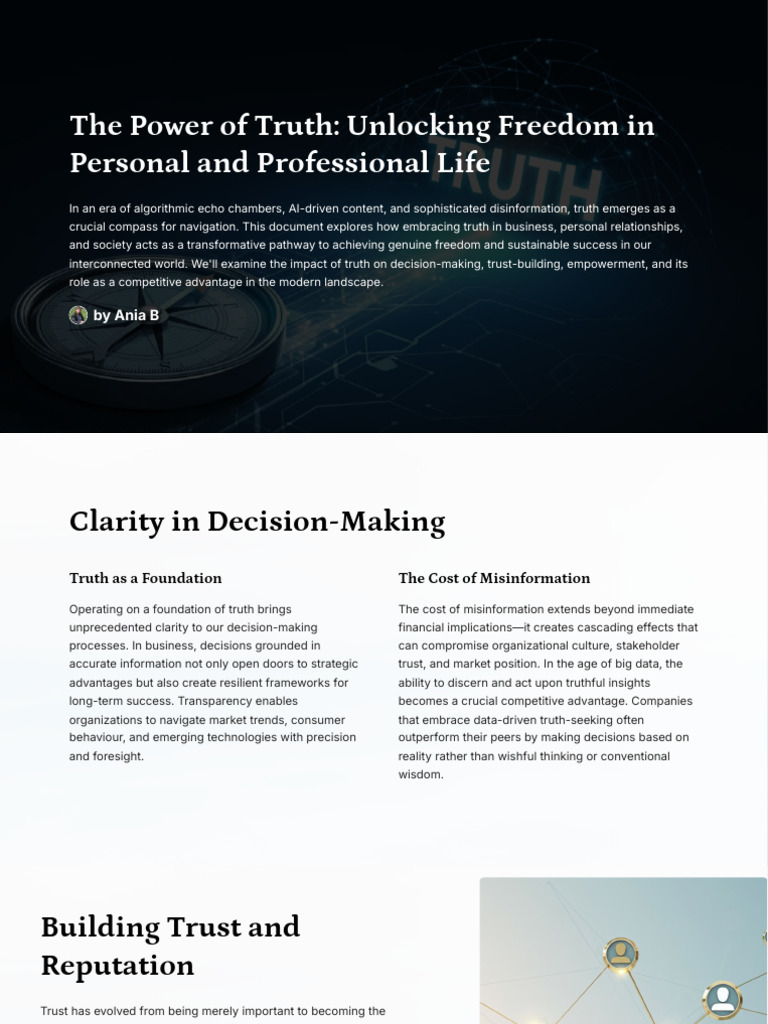 The-Power-of-Truth-Unlocking-Freedom-in-Personal-and-Professional-Life | PDF | Leadership ...