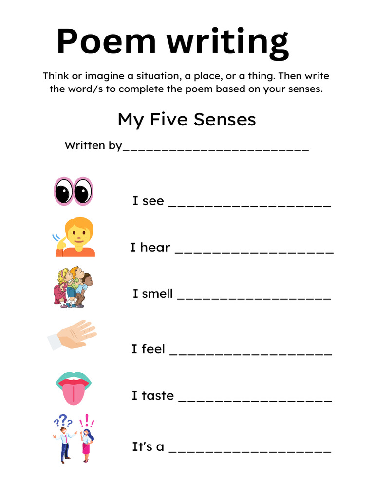 Simple Poem Writing Worksheet | PDF
