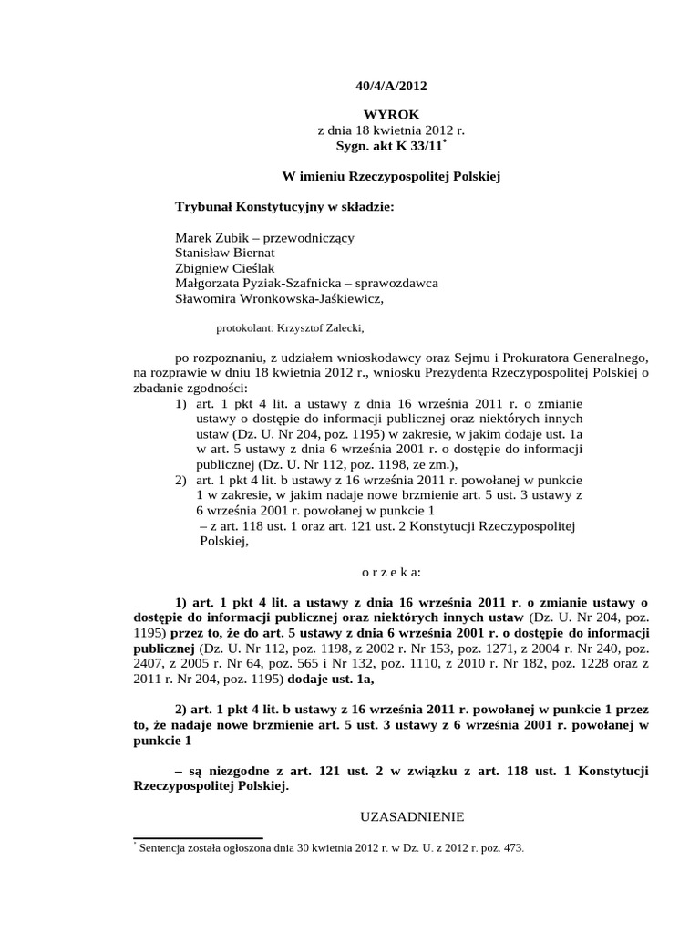 Protokolant: Krzysztof Zalecki | PDF