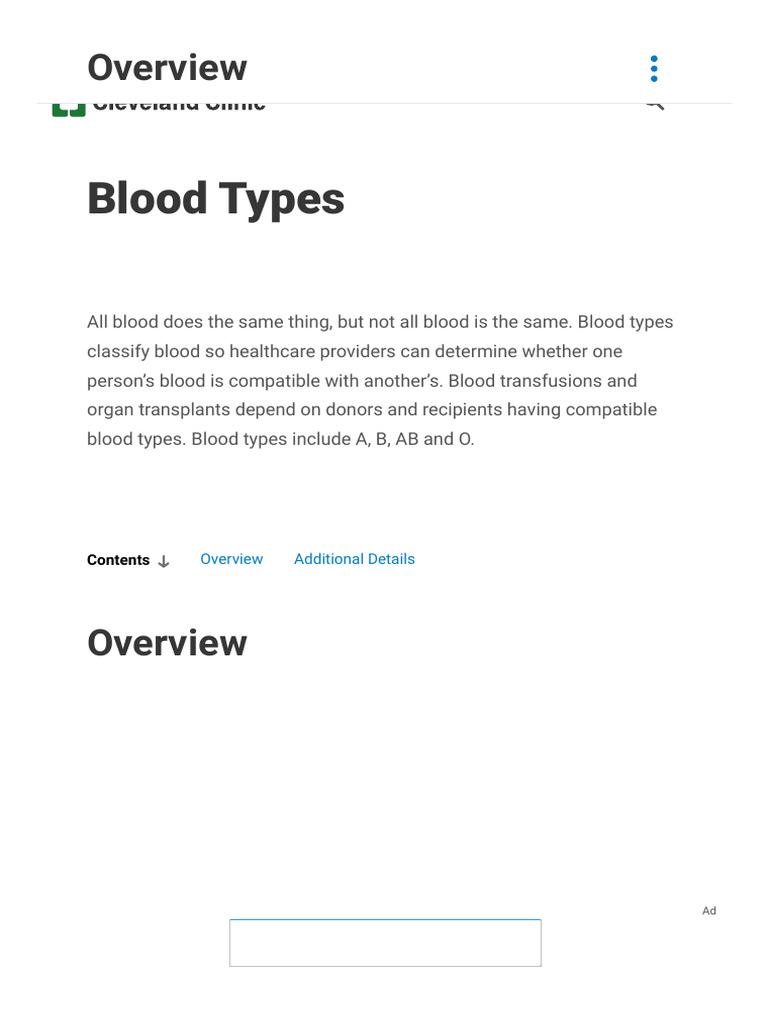 Blood Types_ What They Are and Mean for Your Health | PDF | Blood Type ...