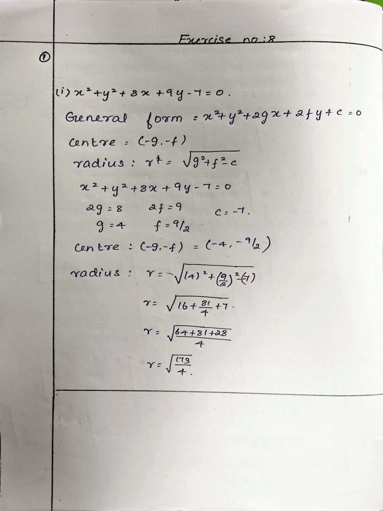 exercise 8 matha pdf | PDF