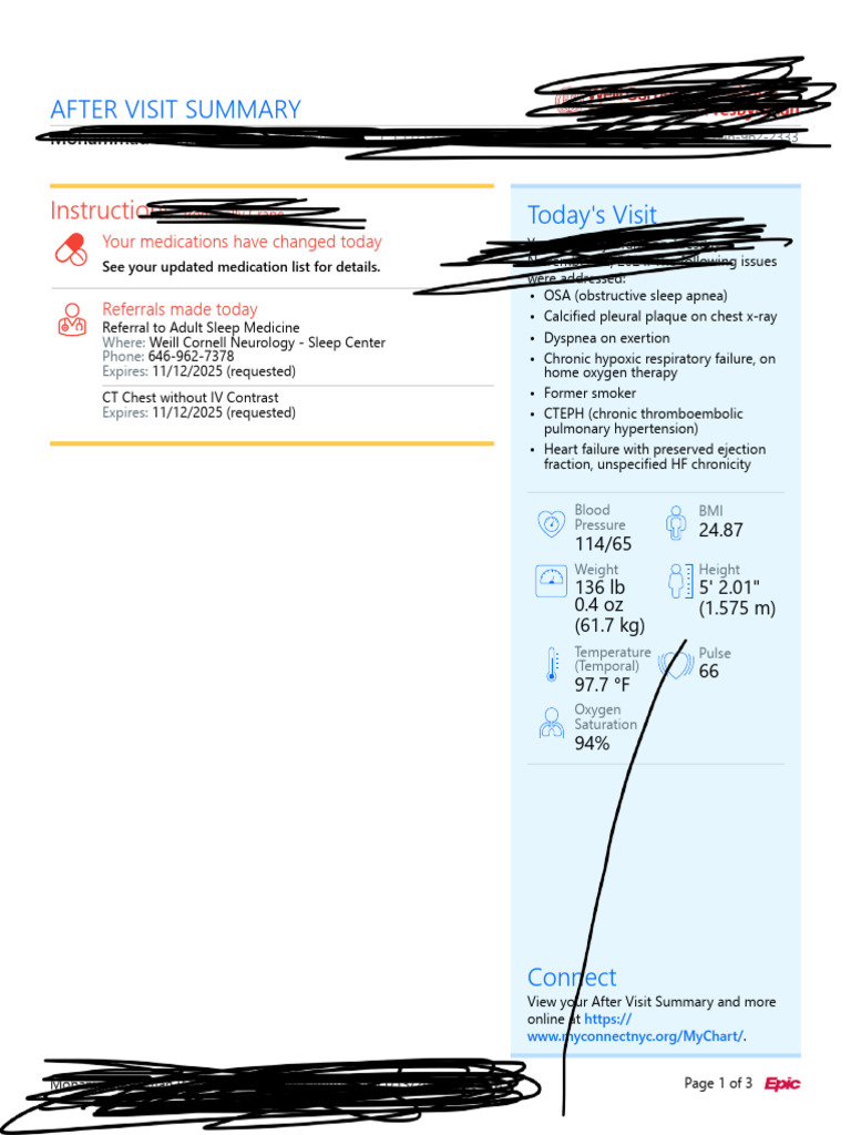 AVS - Outpatient Nov 13, 2024 | PDF | Medicine | Diseases And Disorders