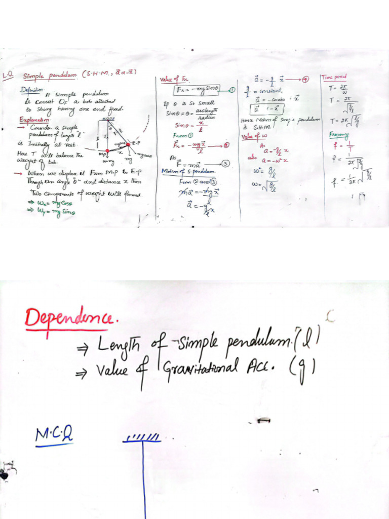 Simple Pendulum Pdf