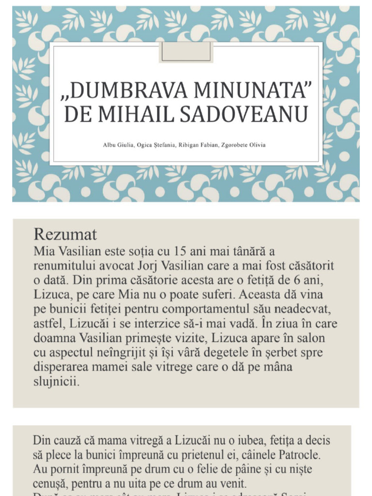 Dumbrava Minunata | PDF
