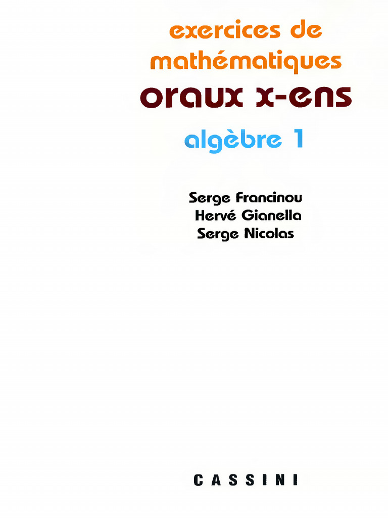 Algèbre 1 | PDF