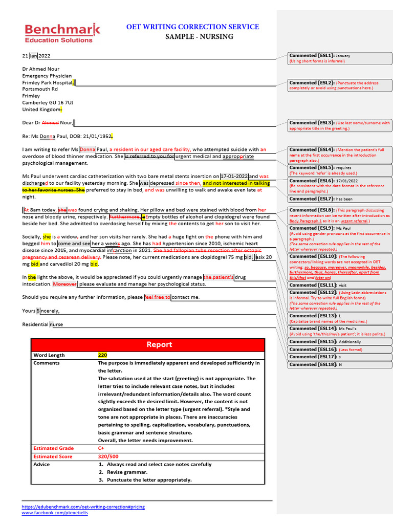 Benchmark nursing | PDF | Clinical Medicine | Medical Specialties