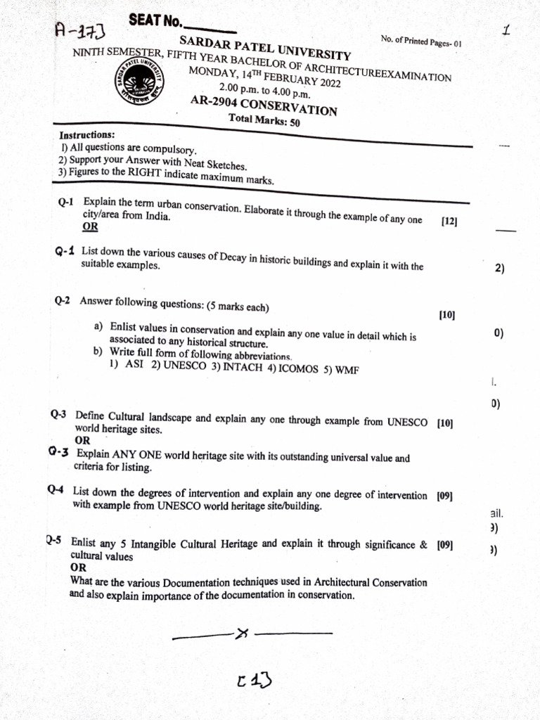 conservation 9 sem papers | PDF | Cultural Heritage | Archaeology