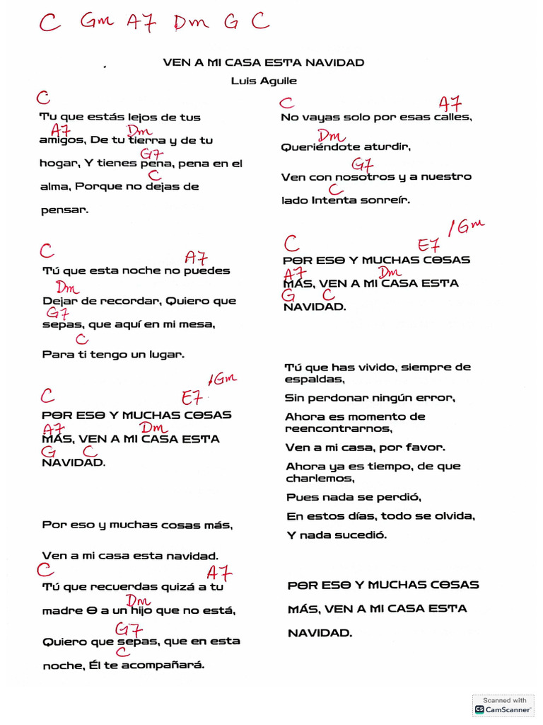 Ven a mi casa esta Navidad_Luis Aguile | PDF