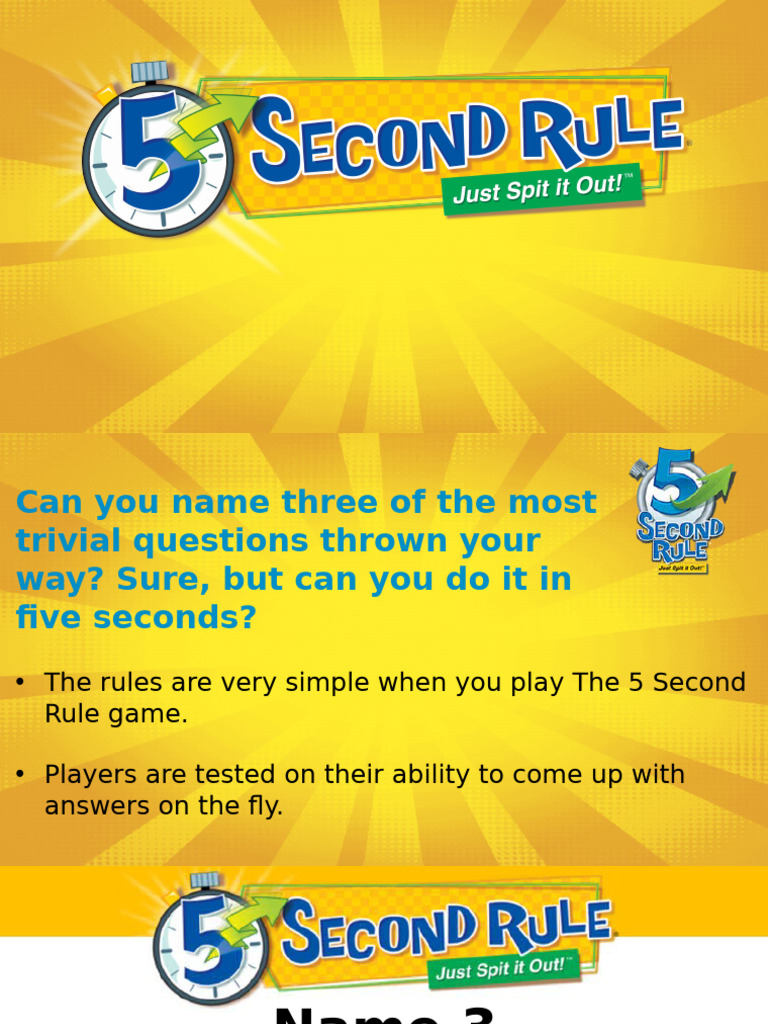 5 Second Rule Vocabulary Game Boardgames Classroom Posters Flashcards ...