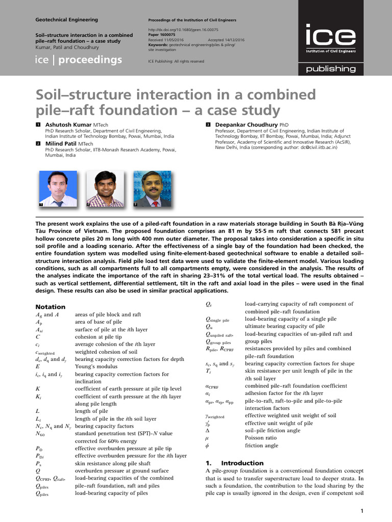 Soil-Structure_Interaction_in_a_Combined_Pile-Raft_Foundation | PDF | Deep Foundation ...