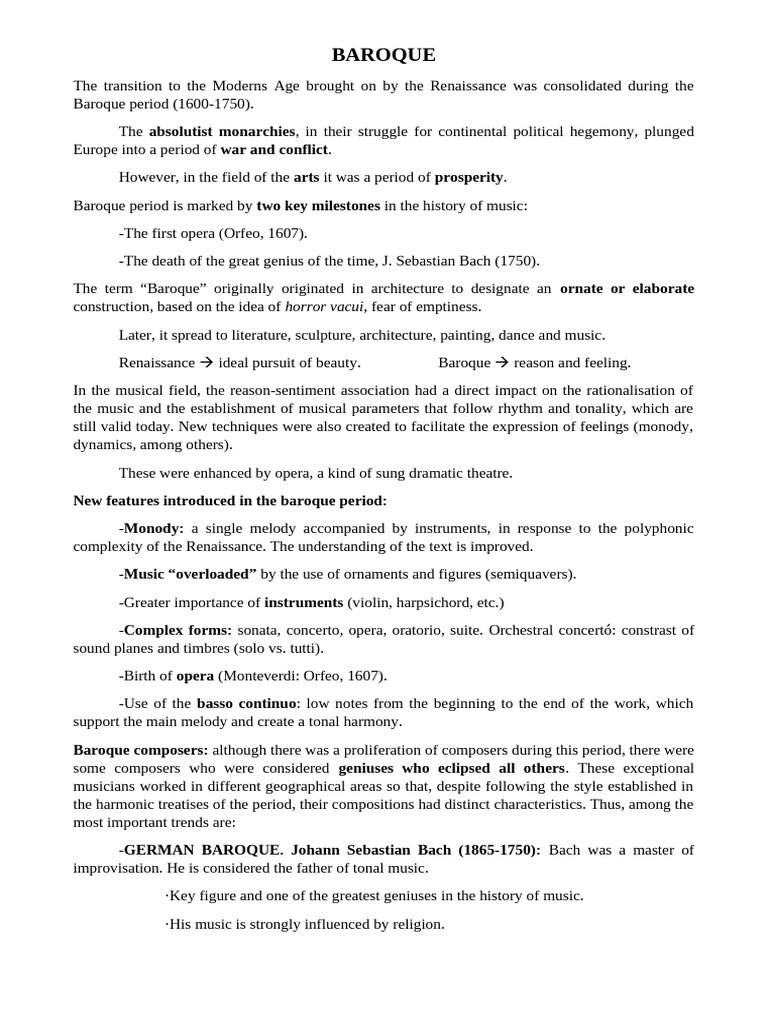 Baroque. | PDF | Baroque Music | Opera