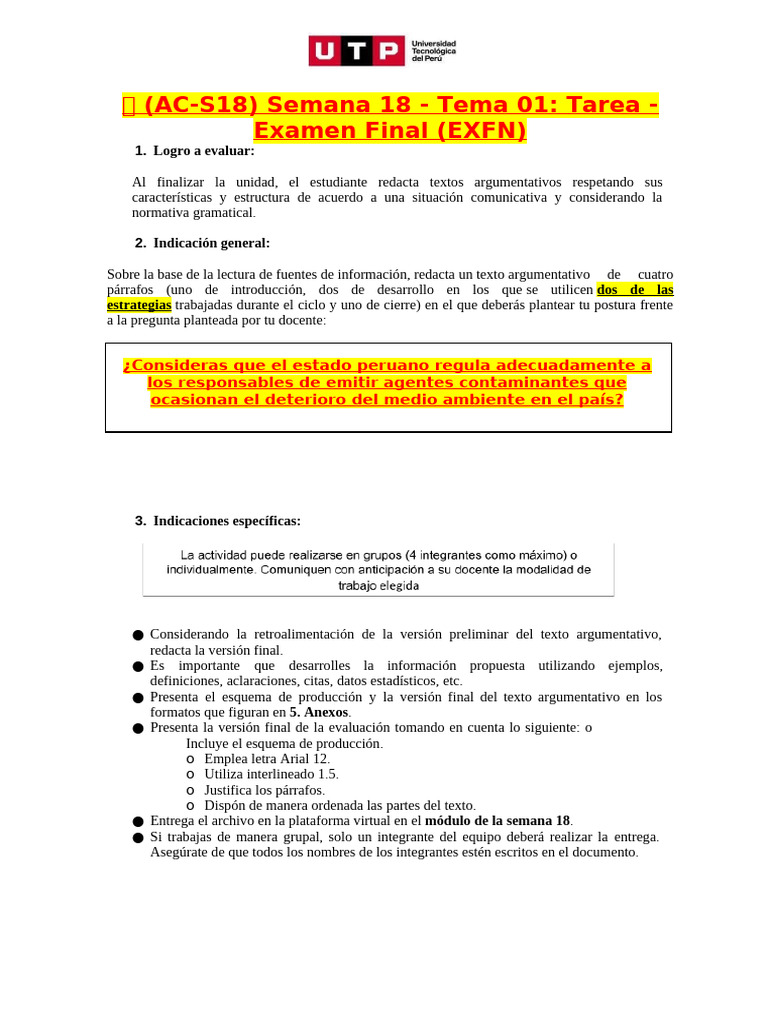 ? Semana 17 - Tema 01 Tarea - Esquema de producción para el Examen ... ? Semana 17 - Tema 01 Tarea - Esquema de producción para el Examen ...