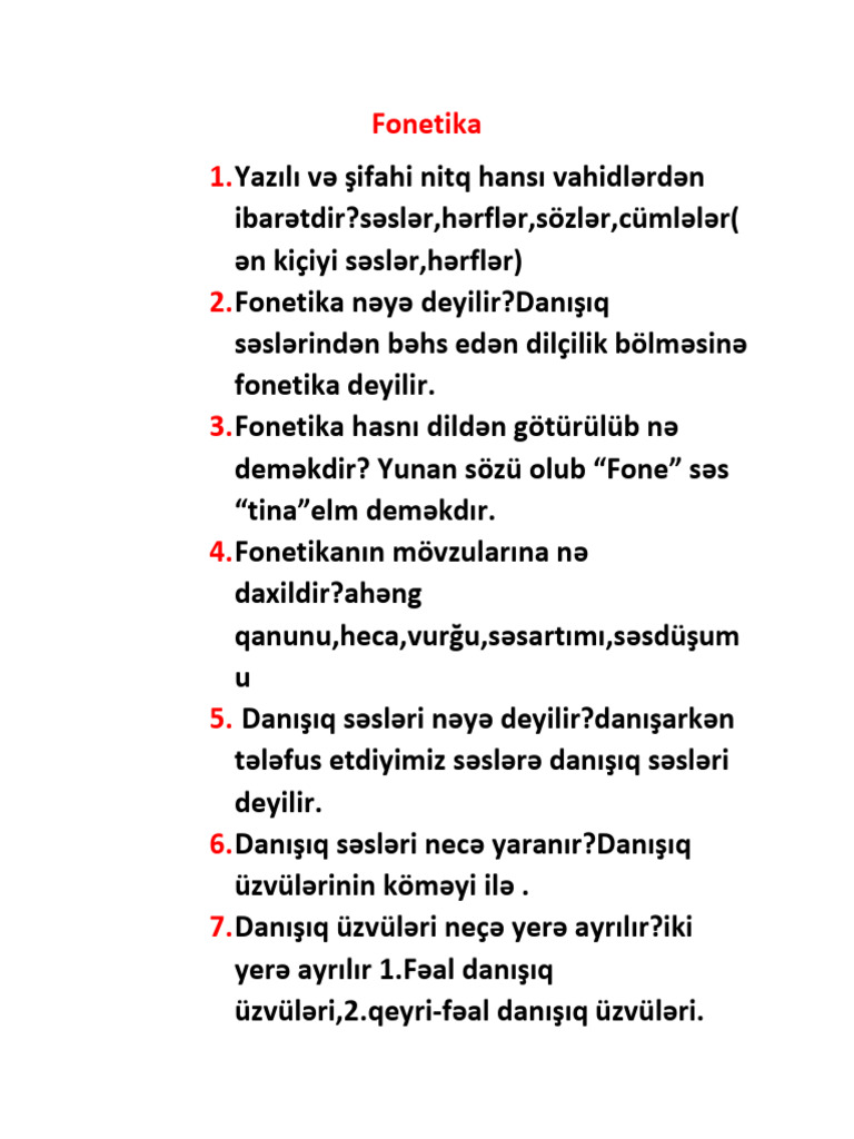 Azərbaycan Dili Qaydalar | PDF