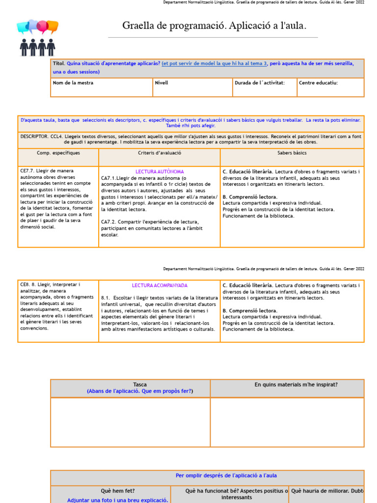 Graella Programació | PDF