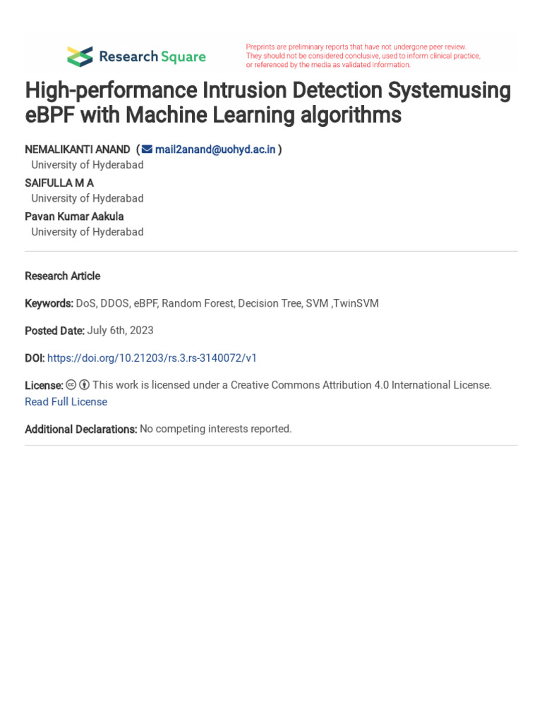 high-performance-intrusion-detection-systemusing-ebpf-with-bjzndc38 | PDF | Support Vector ...