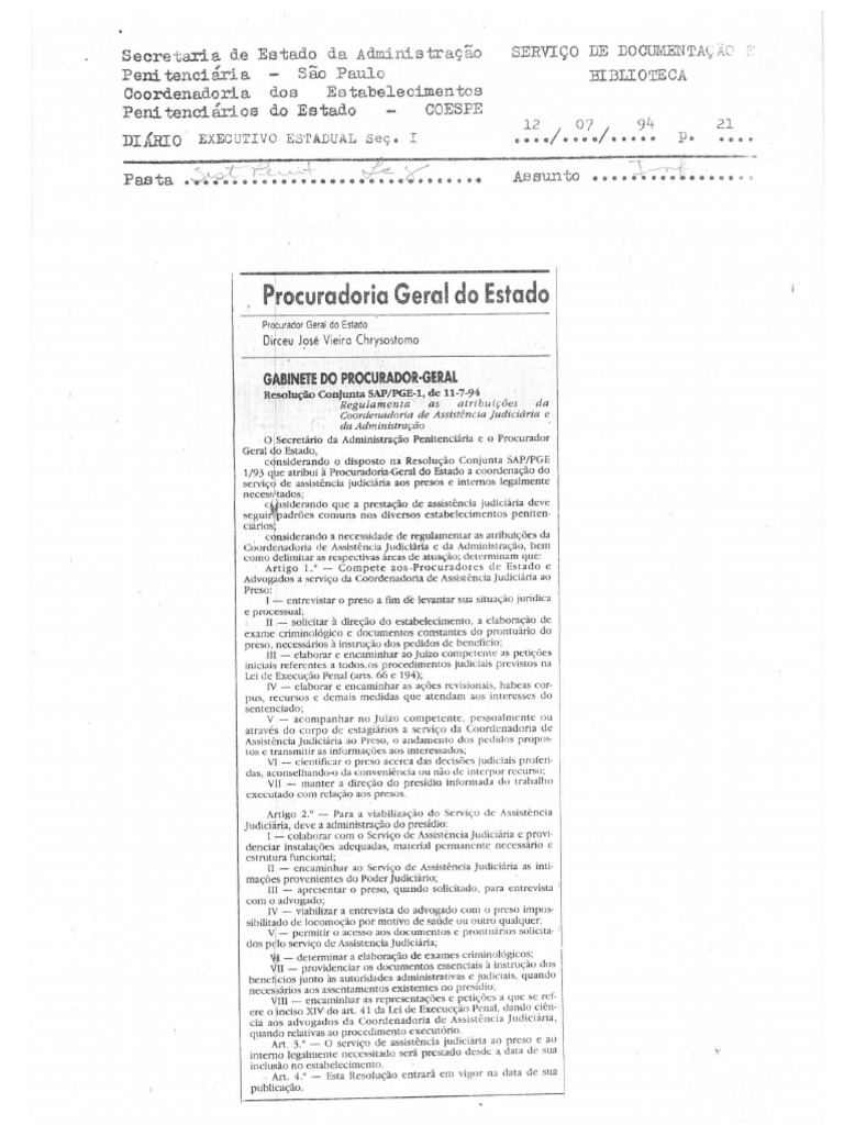 Res Conj. SAP-PGE 01 de 1994 | PDF