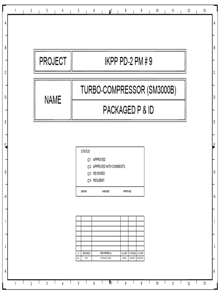 Turbo-Compressor Project Drawings | PDF | Chemical Engineering | Gases