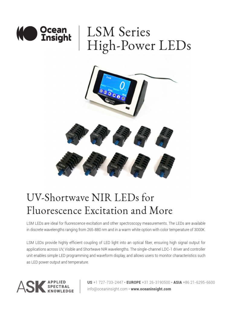 LSM_LEDs_Product Sheet | PDF | Light Emitting Diode | Wavelength