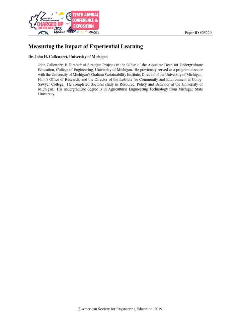 measuring-the-impact-of-experiential-learning | PDF | Learning ...