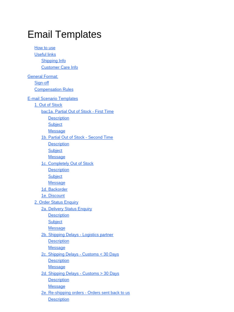 Email Templates for Customer Enquiries | PDF | Gift Card