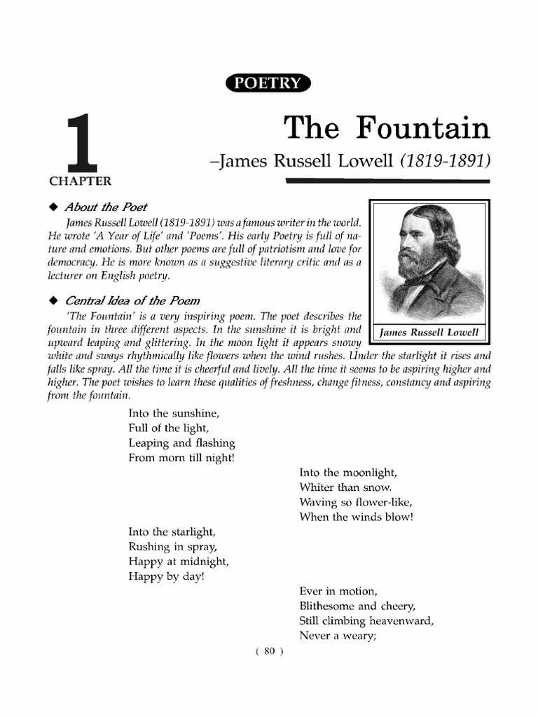 Class 10 Chapter 1 English Poetry Up Board | PDF