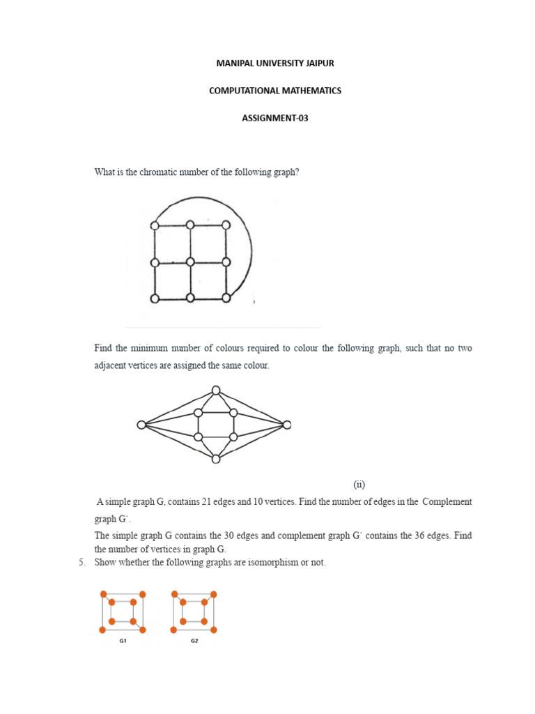Computational Mathematics | PDF | Vertex (Graph Theory) | Graph Theory