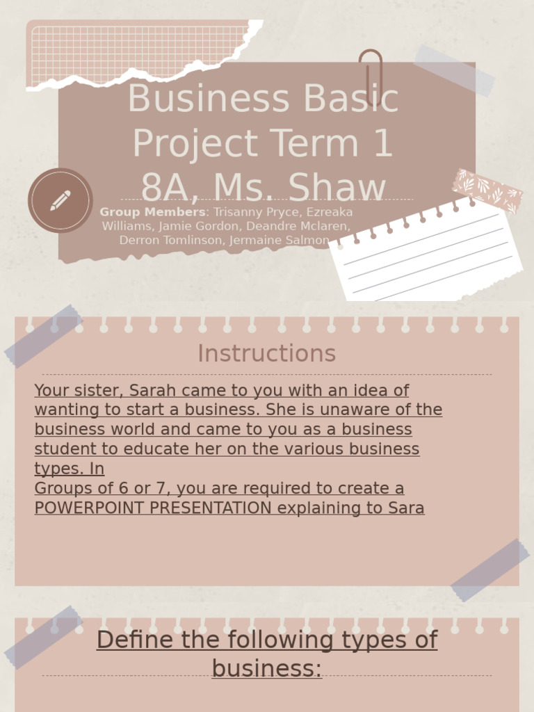 Business Basics Project 8A | PDF | Partnership | Sole Proprietorship
