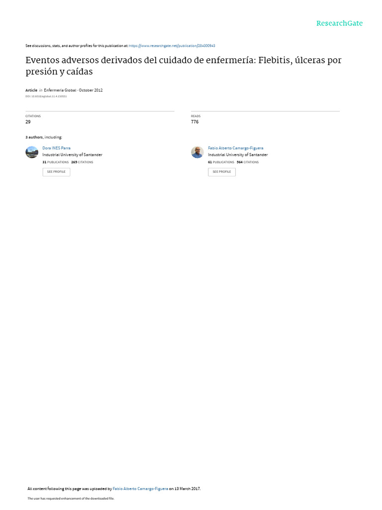 Eventos Adversos Derivados Del Cuidado de Enfermer | PDF | Seguridad del paciente | Ciencias de ...