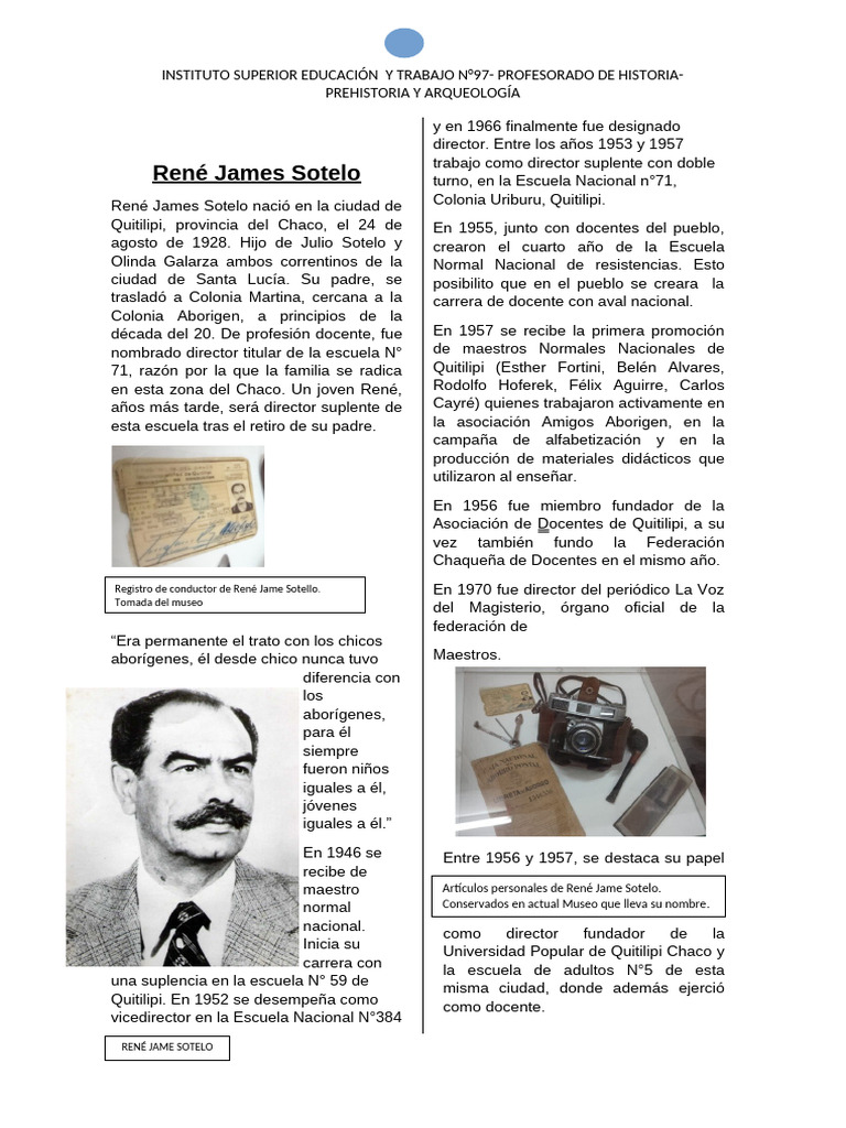 Biografía de René James Sotelo | PDF | Museo