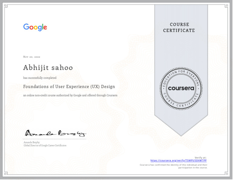 Coursera Ux Design Certificate | PDF