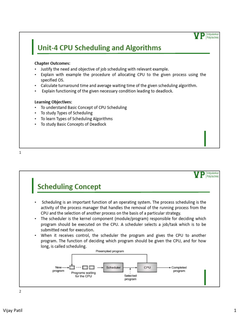 Unit-4 CPU Scheduling and Algorithm PPT (1) | PDF | Scheduling ... Unit-4 CPU Scheduling and Algorithm PPT (1) | PDF | Scheduling ...